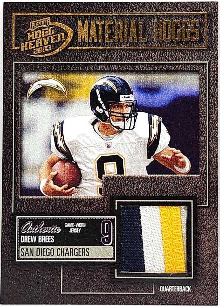 2003 Playoff Hogg Heaven - Material Hoggs Drew Brees #MH-23 Gold /25 ...