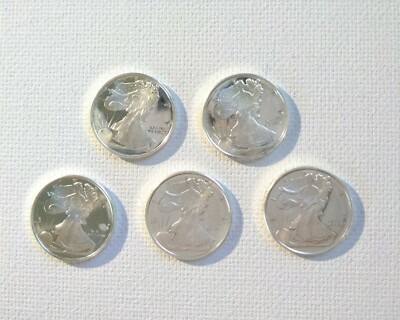 Five 1/10th oz Tenth ounce silver rounds Gift Collectible .999 Fine ...