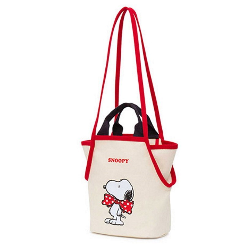 PEANUTS SNOOPY 2-Way Women's Tote Bag Korean Shoulder Bag Handbag Red ...