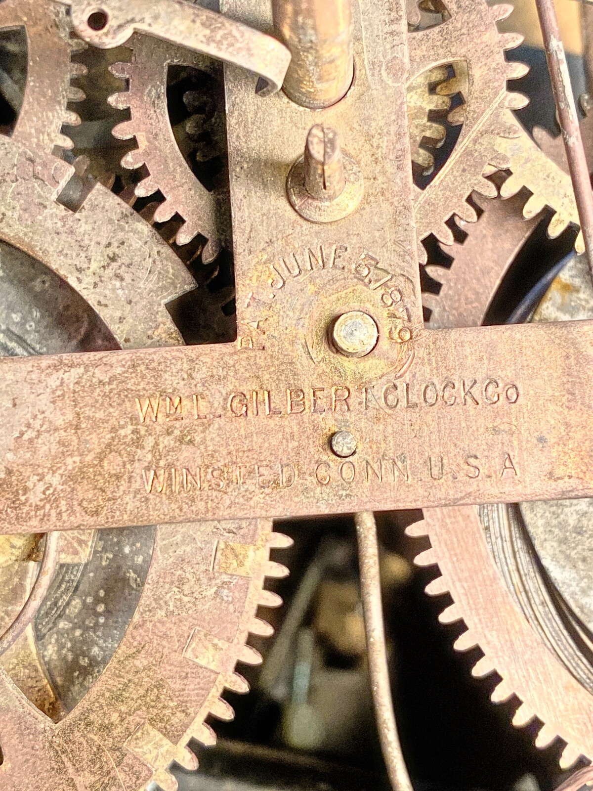 Gilbert Kitchen Clock Movement Hands Post (See Pics To ID Movement ...