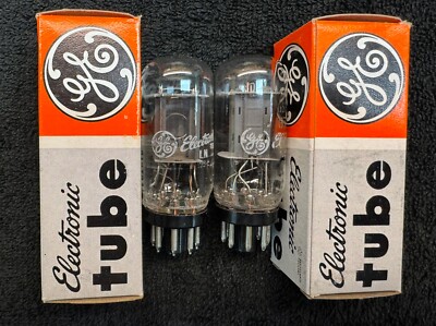 2 NOS NIB Matched GE 6SN7GTB Coin Base Tubes USA 1979 | eBay
