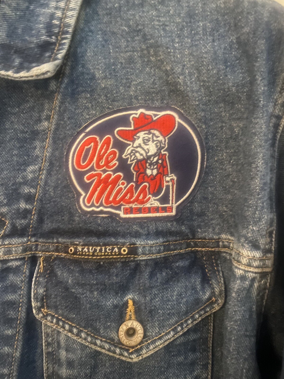 Men’s Colonel Reb Ole Miss Rebels Denim Jacket, XL, SEC Logo | eBay