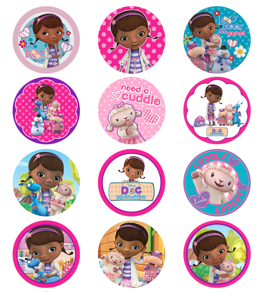 Doc Mcstuffins Cupcake Toppers