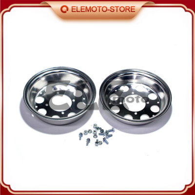 3.50-8 Silver 4 Spoke Aluminum Wheel Rim Set | For Honda Monkey Z50 ...