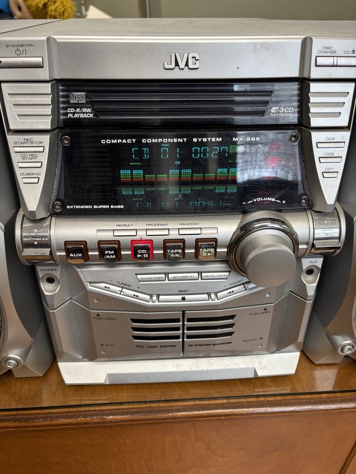 Vintage JVC CA-MXGB5 Stereo Receiver Speakers 3 CD, Cassette AM/FM ...