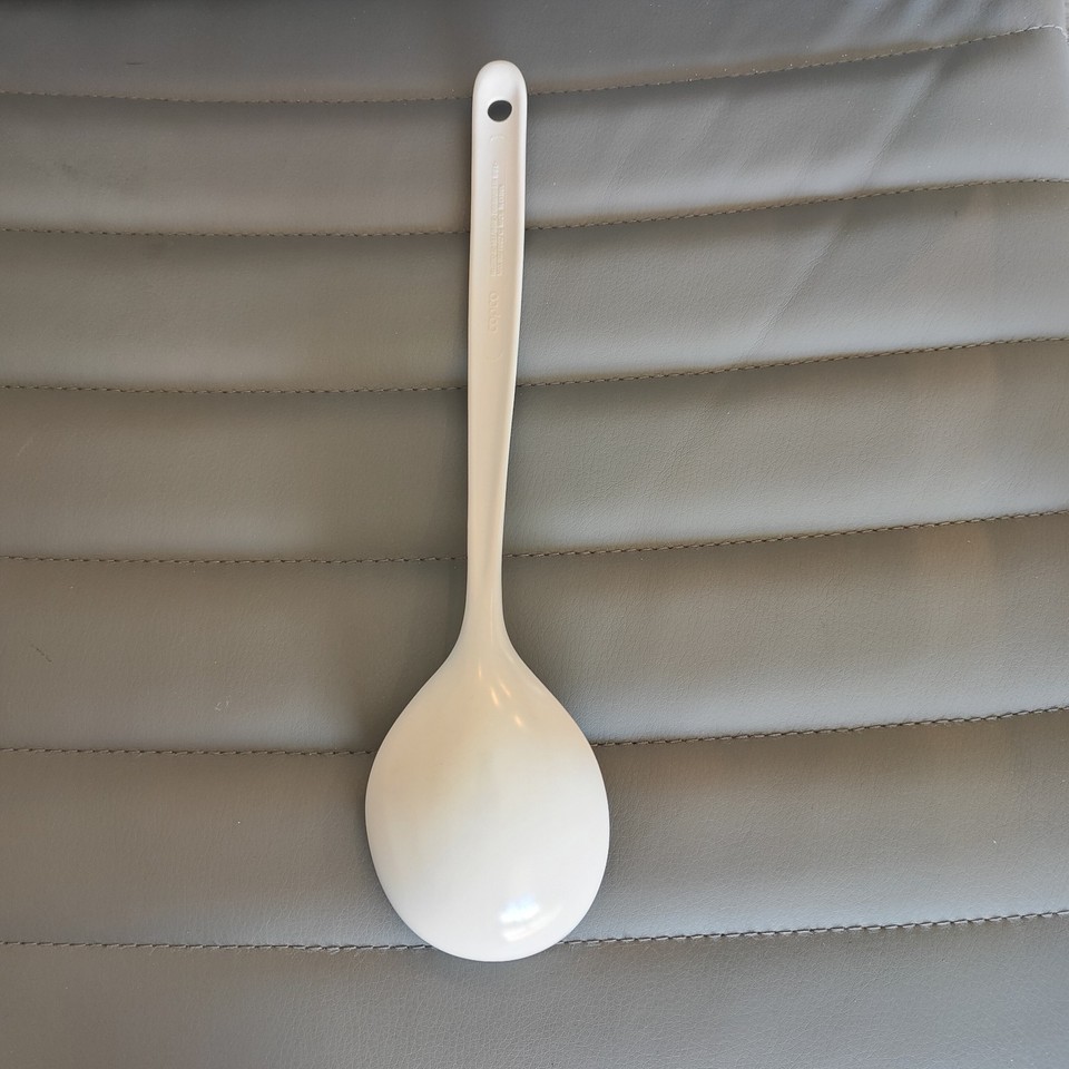 COPCO White Melamine Long Serving Wide Ladle Spoon Kitchen Utensil ...