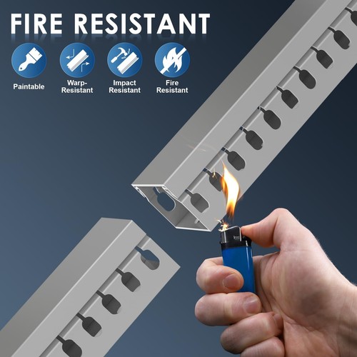 Alritz Cable Raceway Kit, 138 inch(9 x 15.4) Open Slot Wiring Raceway ...