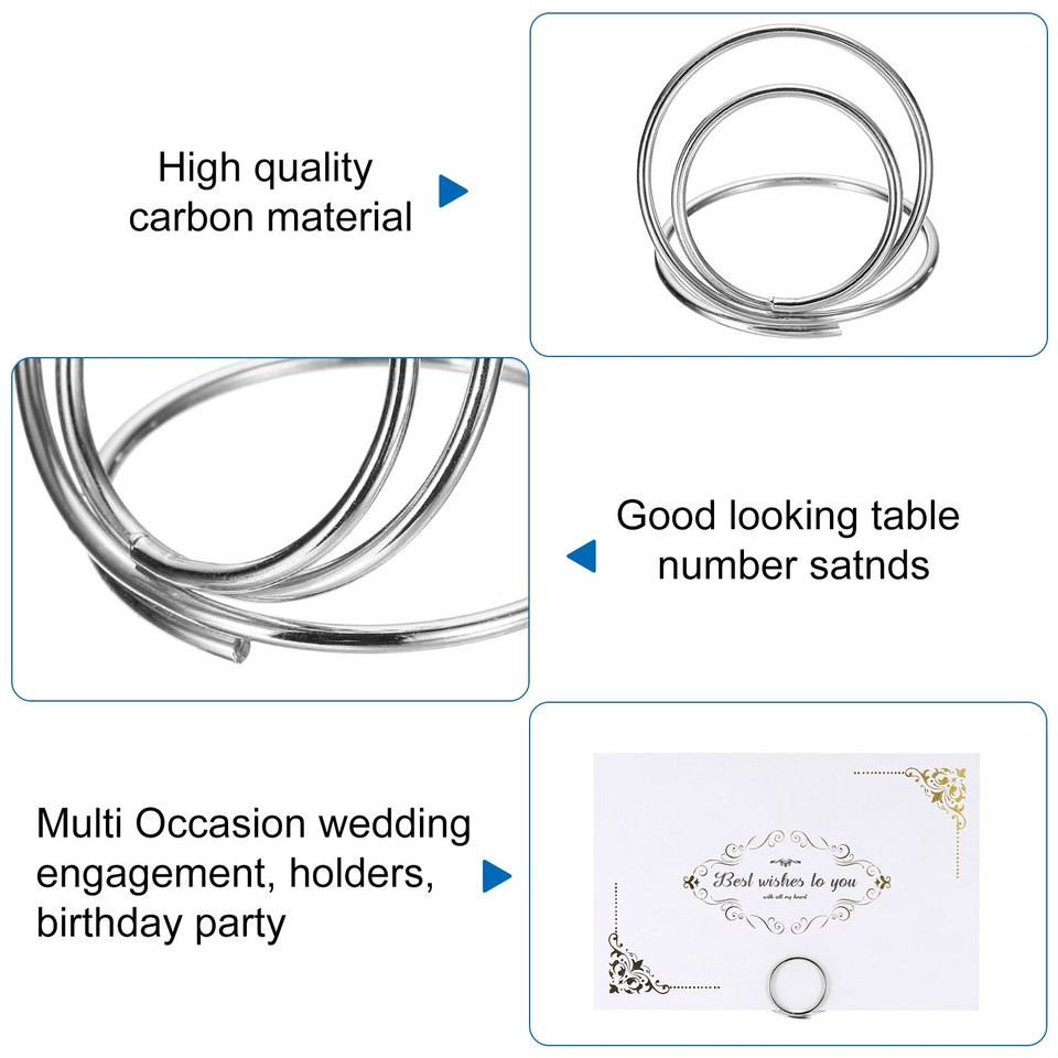 16 Pcs Mini Place Card Holders, Round Table Number Holders (1x1.2 ...