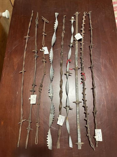 Antique Range Wire/Barbed Wire 1800’s. 9 Great Pieces For Display | eBay