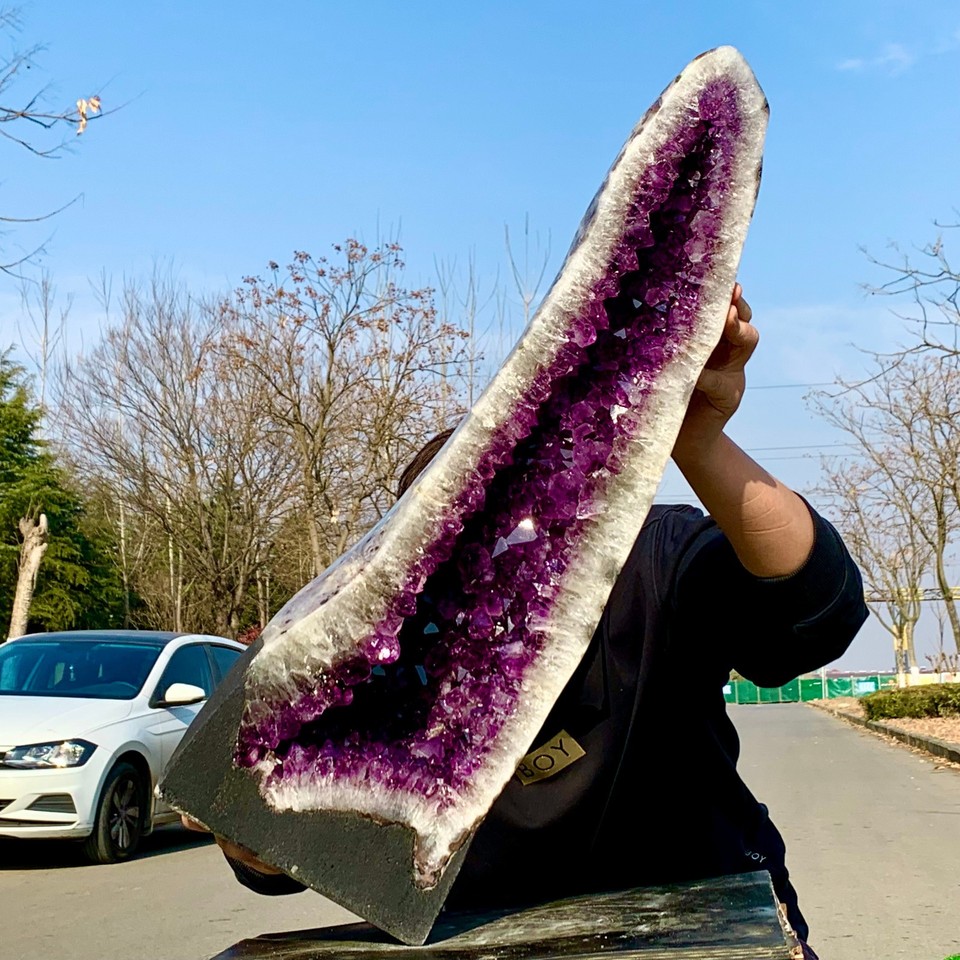35.86LB Natural Amethyst geode quartz cluster crystal specimen Healing ...