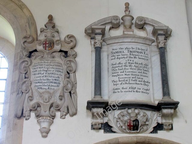 Photo 6x4 St Peter, Bucknell, Oxon - Wall monuments Bucknell/SP5625 ...