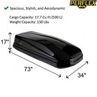 Perflex Exclusive Roof Cargo Box Large 17.7 Cu Ft Car Top Carrier Travel (Black) | eBay