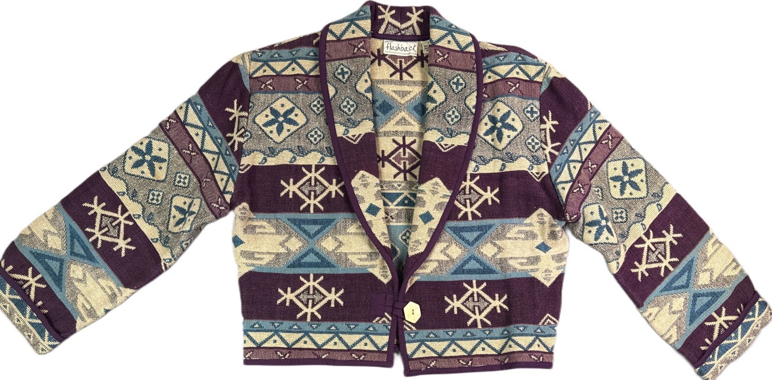 Vintage Flashback Aztec Woven Blazer Medium Western-C… - Gem