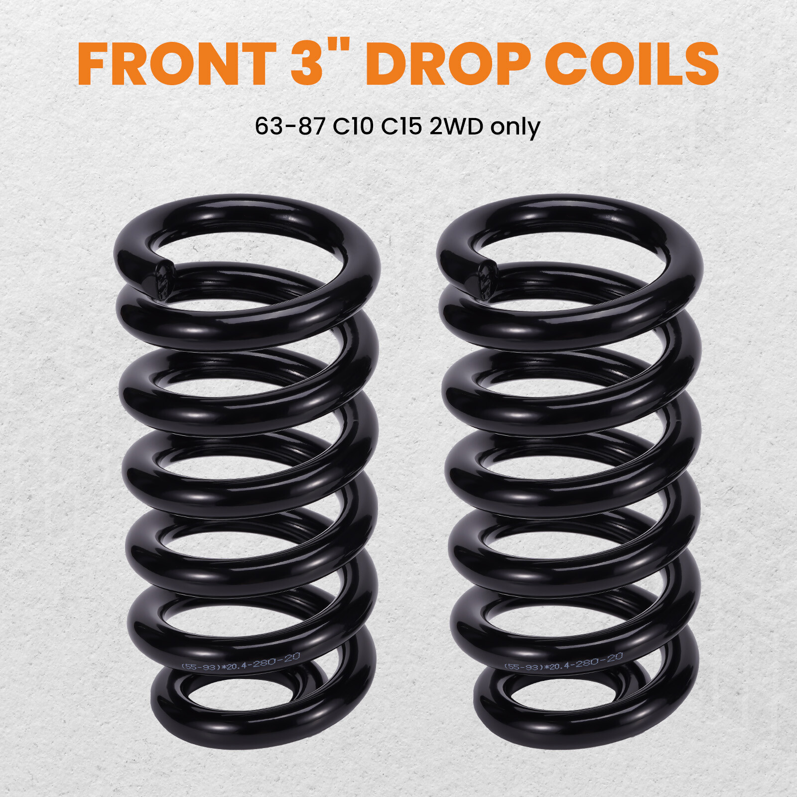 3" Front Lowering Coil Springs Drop Kit for Chevy C10 GMC C15 1965-1987 ...