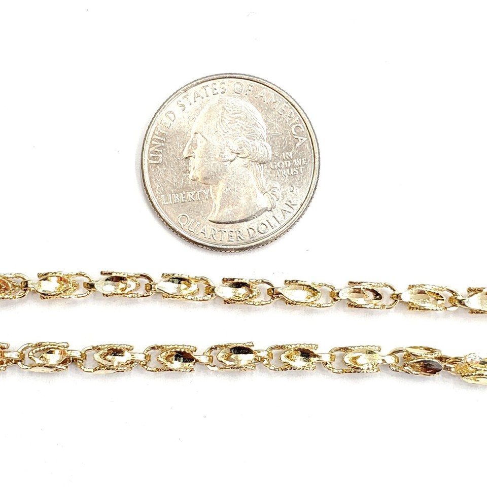 10K real yellow gold 3.75mm Turkish chain Necklace gift fine jewelry 24 ...