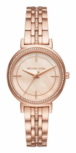 Michael Kors Cinthia Rose 33 mm Stainless Steel Case Women's Rose Gold ...