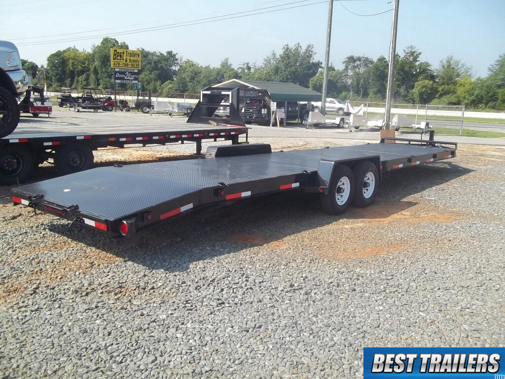 2024 superior 34 ft 2 car hauler trailer equipment steel deck 7x34 14k ...
