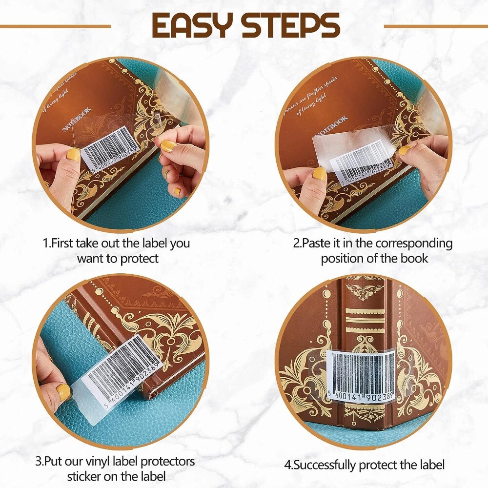 Rectangular Label Protector Transparent Protecting Barcodes Protecting ...