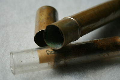 Rare Antique Menthol Inhaler Metal Copper (?) Case Glass Tube Cushman ...