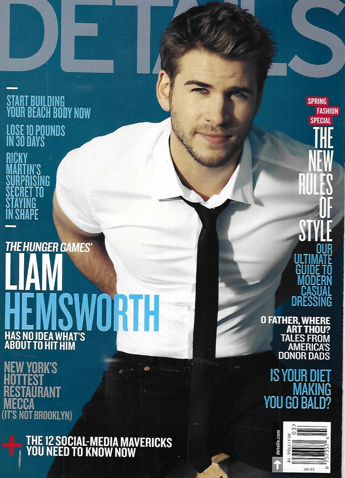 Details Magazine Liam Hemsworth Social Media Mavericks Young Actors ...