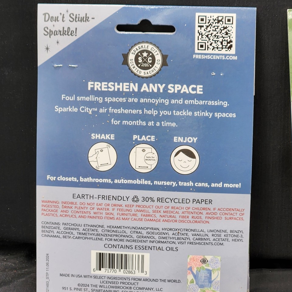 Fresh Scents Fruity Floral Honey Citrus Sachets 2 Packs Of 2 ...