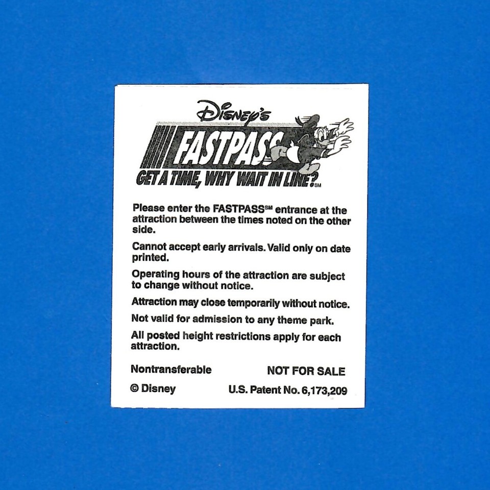 Fastpass Tower of Terror Rare Original Style Walt Disney World Ticket ...