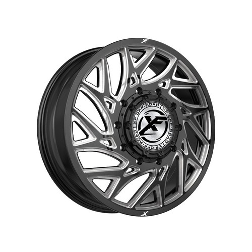 (1) XF Dually XF-229 Dually Gloss Black & Milled 20X8.25 8x210 154.3 ...