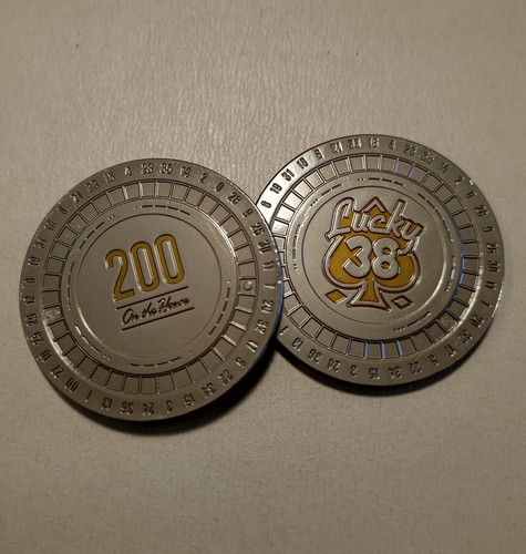 Lucky 38 Platinum Chip (Vintage Color) Fallout New Vegas (Set of 2 ...