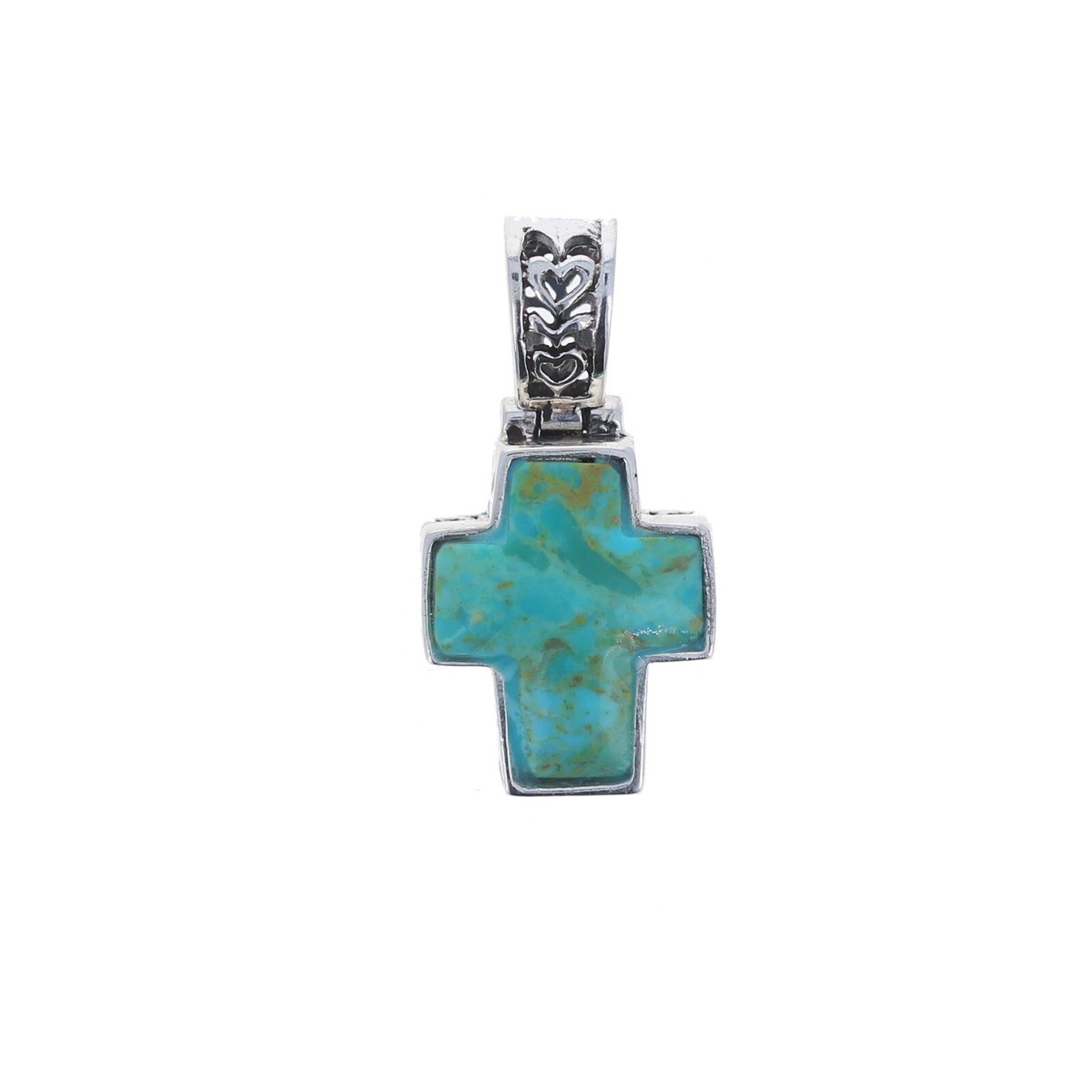 Silver And Turquoise Cross Turquoise Cross Pendant – Garland's