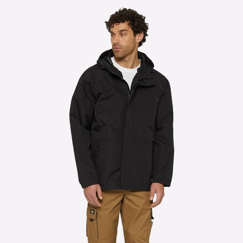 Dickies Waterproof Mens Premium Designer Fashion Rain Jacket Black | eBay