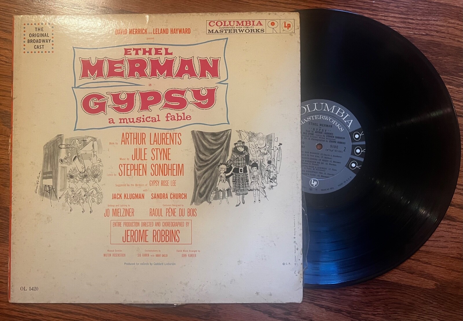 Ethel Merman Gypsy: A Musical Fable Columbia Vinyl Record-Original ...