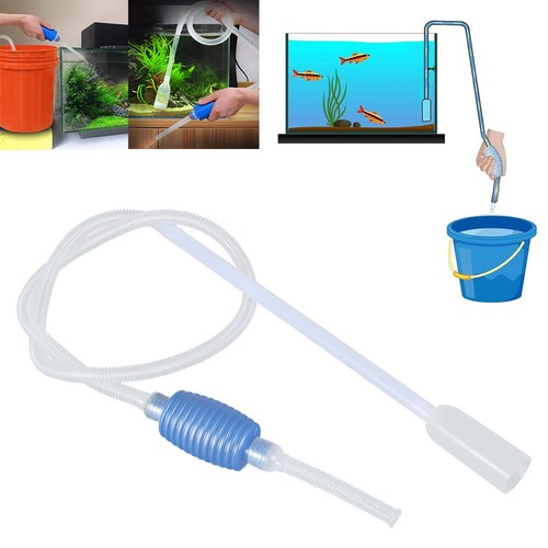 Manual Aquarium Vacuum Water Changer Siphon Gravel Cleaner Fish Tank ...