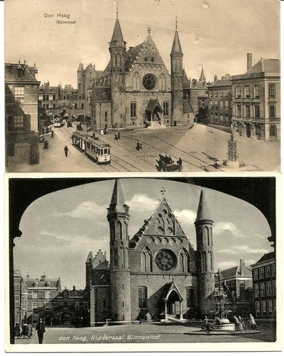 Pays Bas. Den Haag.2 CPA voir recto-verso.1913 (Congrès de la Paix) et ...