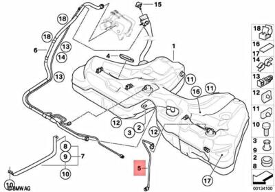 Genuine BMW E60 E60N E61 E61N Fuel Feed Line OEM 16126760754 | eBay