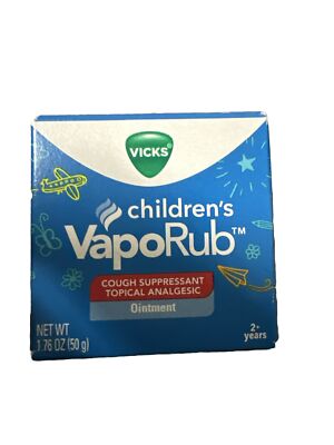 Vicks Rub Children's Chest Rub Ointment, 1.76oz (Beatup Box) | eBay