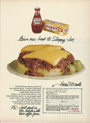 1971 Kraft Barbecue Sauce Velveeta Cheese vintage print ad 70's ...
