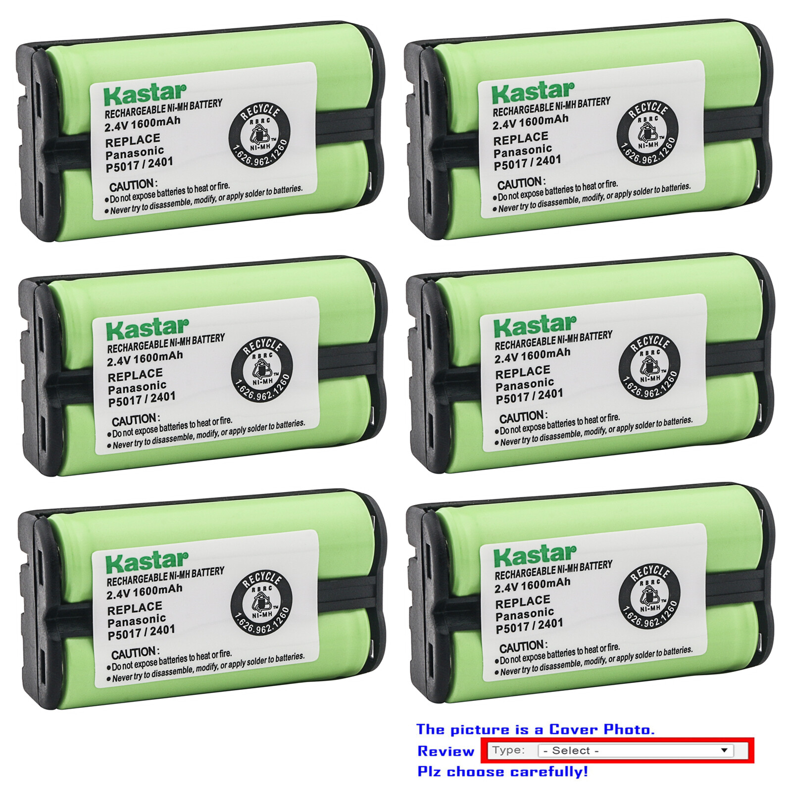 Kastar B2G1 Phone Battery for AT&T 2.4 GHZ AT&T 2401 2402 2400 2430 ...