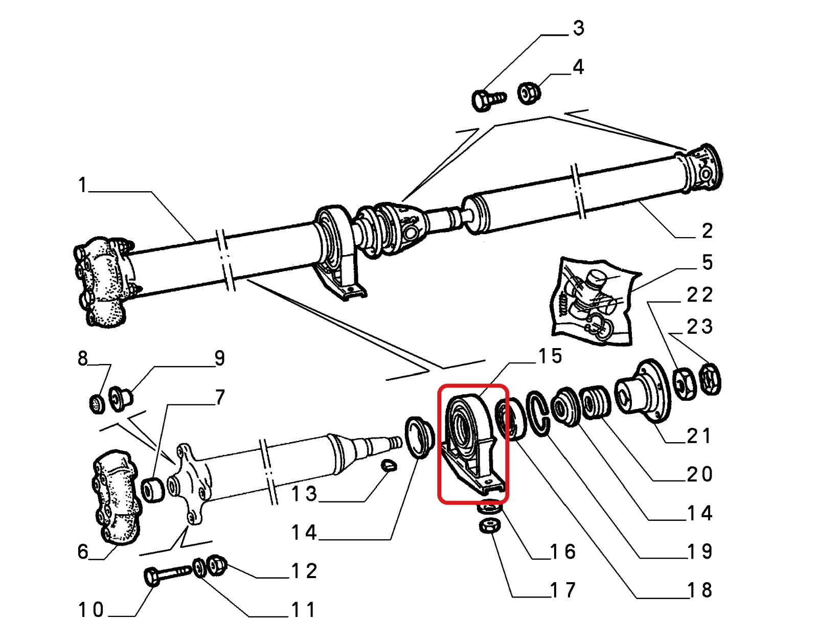 Support Central Driveshaft Alfa Romeo 1750 Giulia Spider Ref 60516885 ...