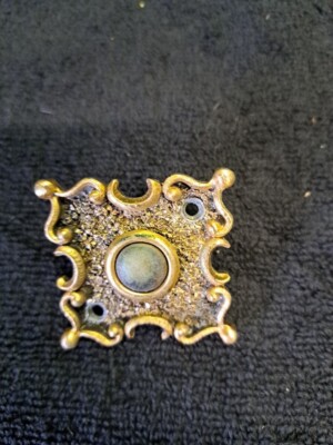 Vintage Ornate Brass Door Bell Cover Plate | eBay
