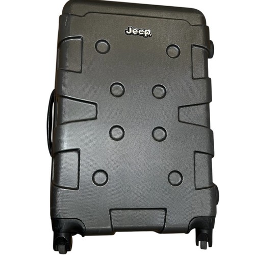 Jeep Rolling Spinner Suitcase Heavy Duty Hard Case Luggage Dark Gray 16 ...