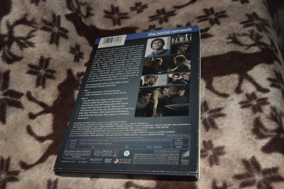 "THE SOCIAL NETWORK"DVD/CASE 2010(PG-13)(S)BOX#1 | eBay