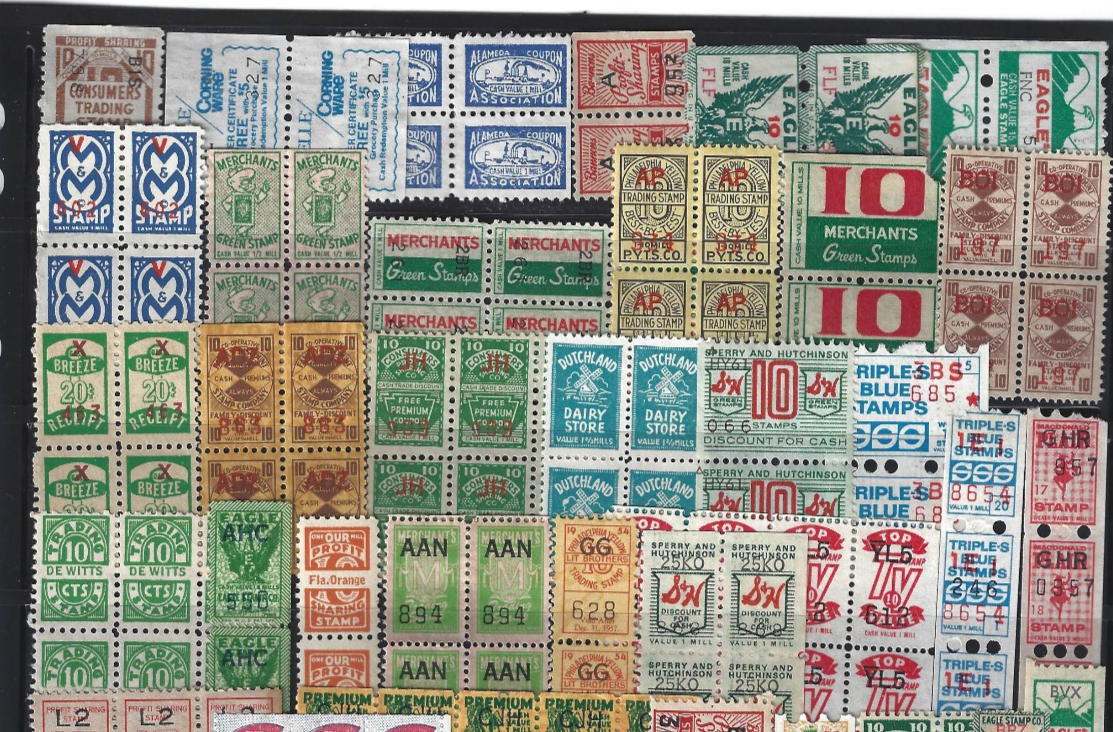 Lot of 100+ US Trading Stamps; Blocks and strips; many types! FREE ...