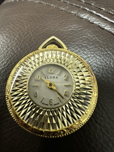 Women's Ilona pocket/pendant watch. Amazing detail!!!! Swiss made.Wind ...