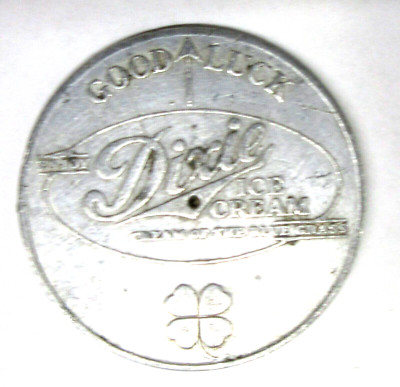 1949 CENTRE COLLEGE Kentucky Football Schedule Coin DIXIE Ice Cream ...