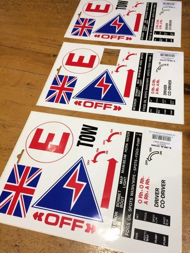 3x Vintage Scrutineer Safety decal stickers Racing Race Rally ...