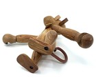 Zoo Line Wooden Toy Monkey 4.5in MCM 1958 Jointed Signed Vintage foot ...