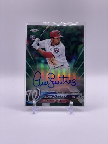 2018 Topps Chrome Adrian Sanchez /99 Green Rookie RC Auto Refractor #RA ...