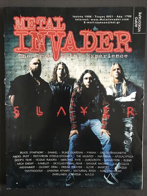 METAL INVADER MAGAZINE #21-1998-GREEK-SLAYER-BLACK SYMPHONY-SAMAEL ...