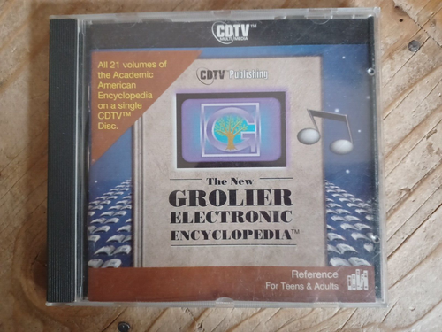 RARE AMIGA CDTV "GROLIER ELECTRONIC ENCYCLOPEDIA" CD NMIP | eBay