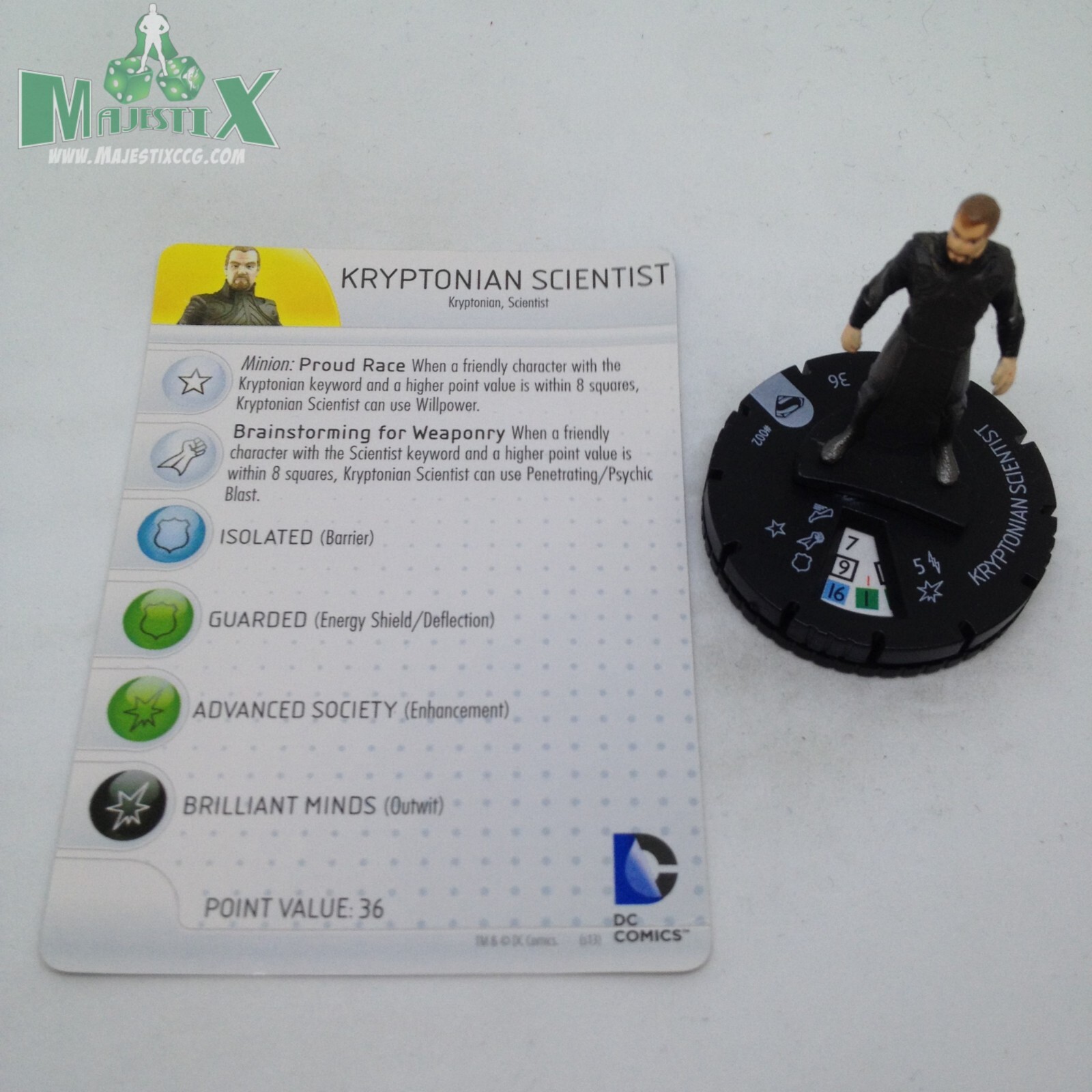 Heroclix Man of Steel Movie set Kryptonian Scientist #002 Gravity Feed w/card! | eBay